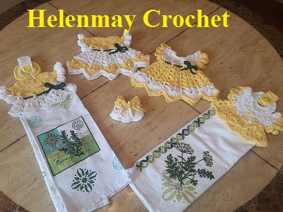 Helenmay Crochet Hotpad Potholder Dresses – Helenmay Crochet You Tube ...