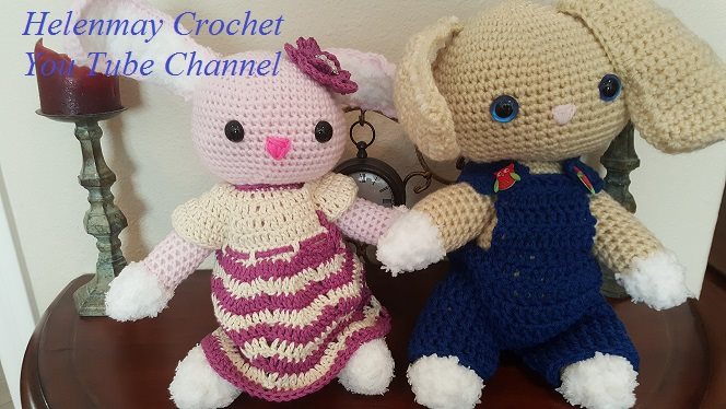 Crochet Cute Large Bunny Rabbit Easter 2018 – Helenmay Crochet You Tube ...